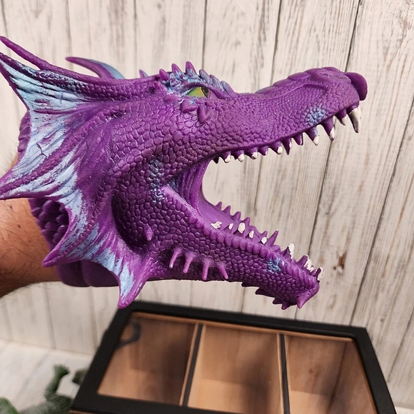 streamline imagine | Toys | Purple Story Time Dragon Head Hand Puppets ...